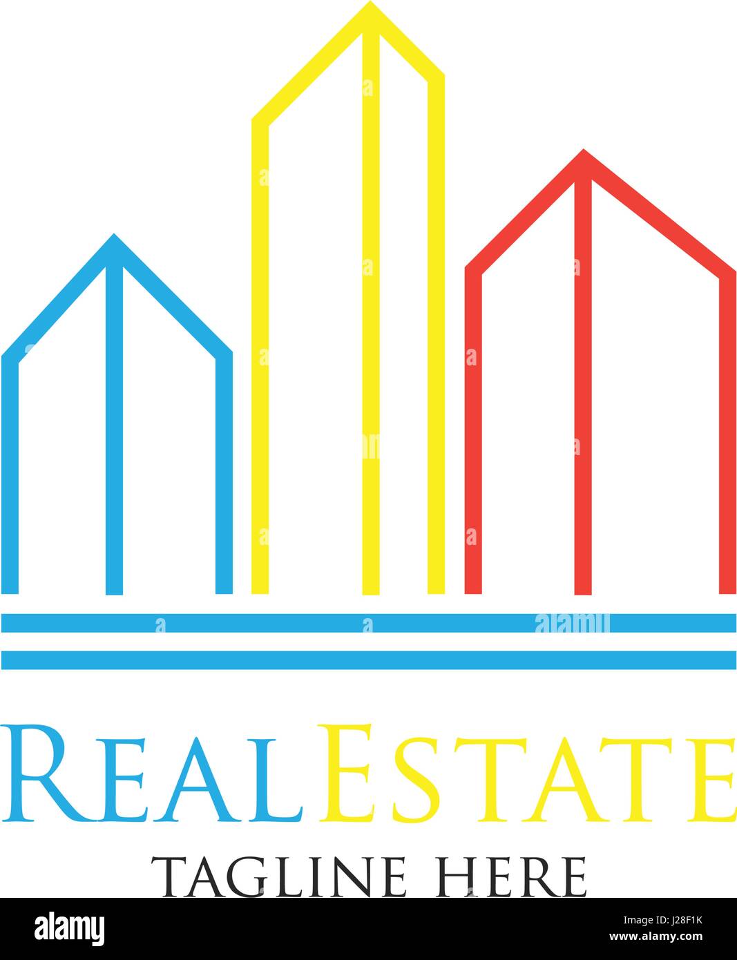 real estate logo with text space for your slogan / tagline, vector ...