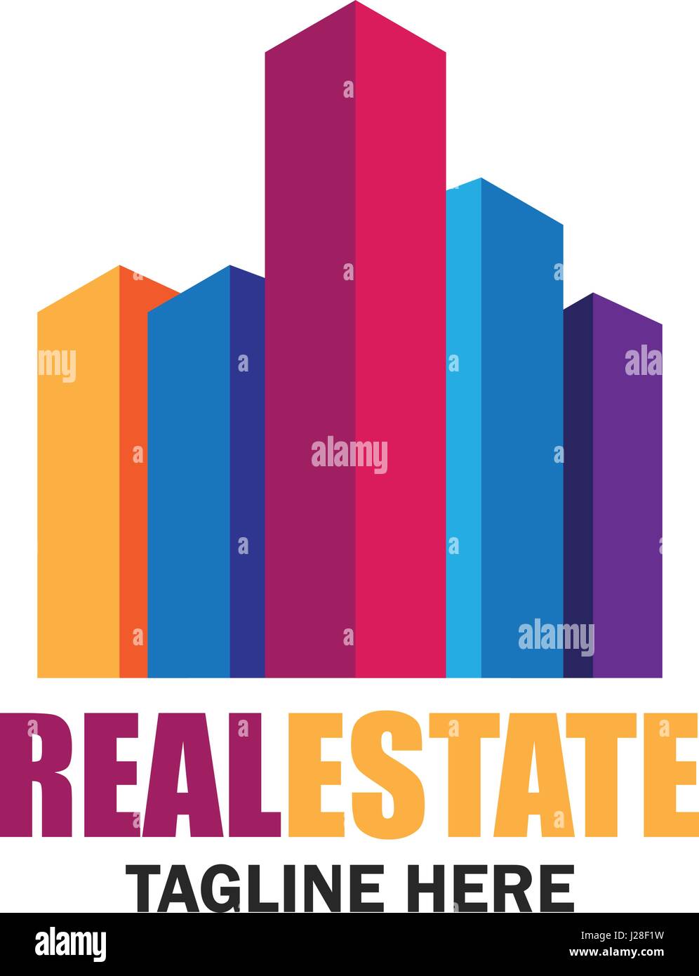 real estate logo with text space for your slogan / tagline, vector ...