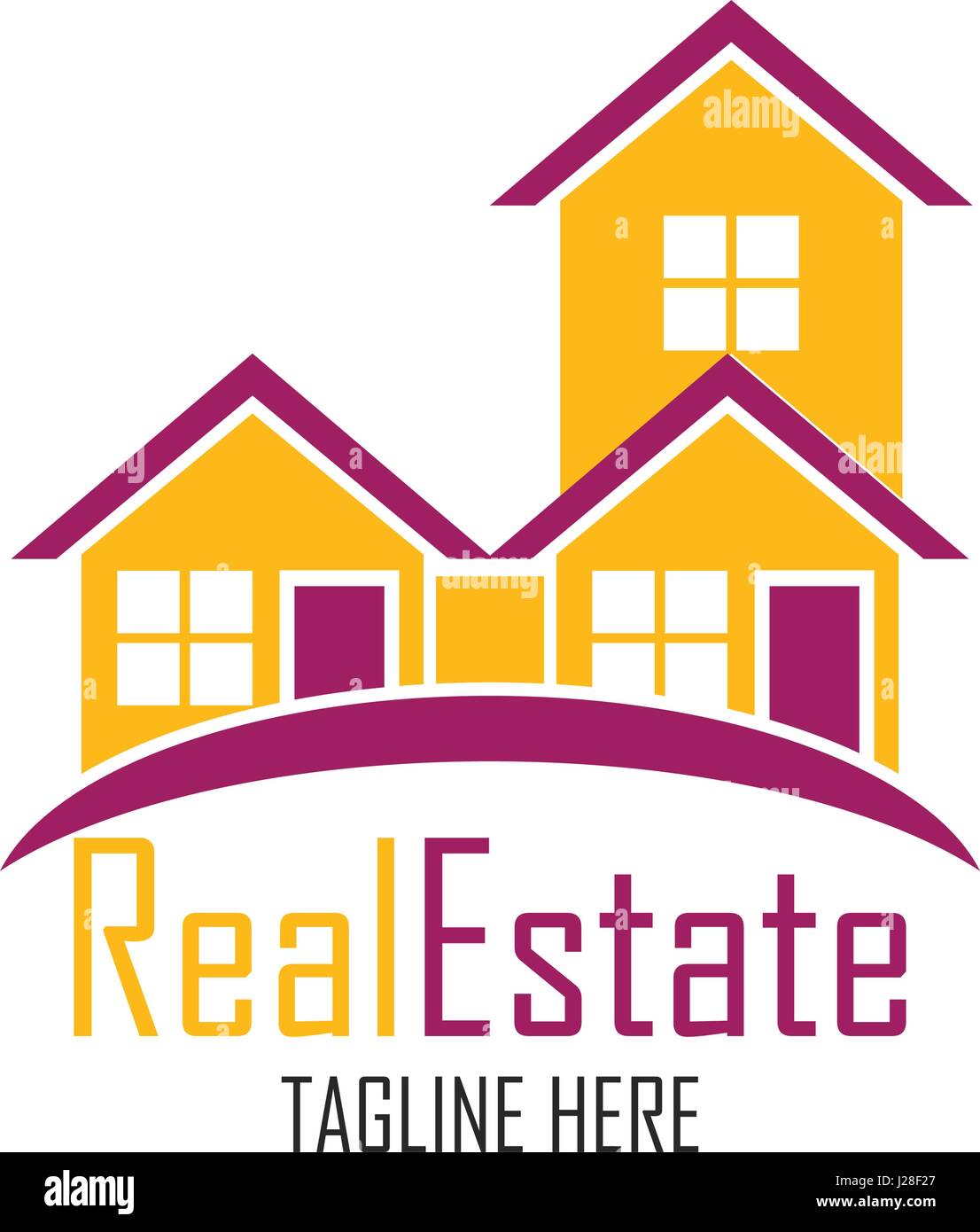 real estate logo with text space for your slogan / tagline, vector ...