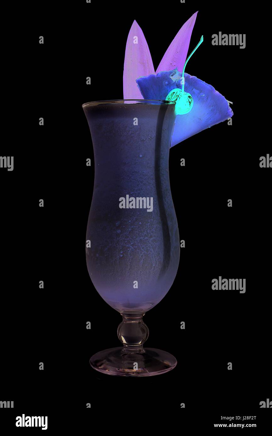 Refreshing delicious smoothies - decorated with a cocktail cherry on a ...