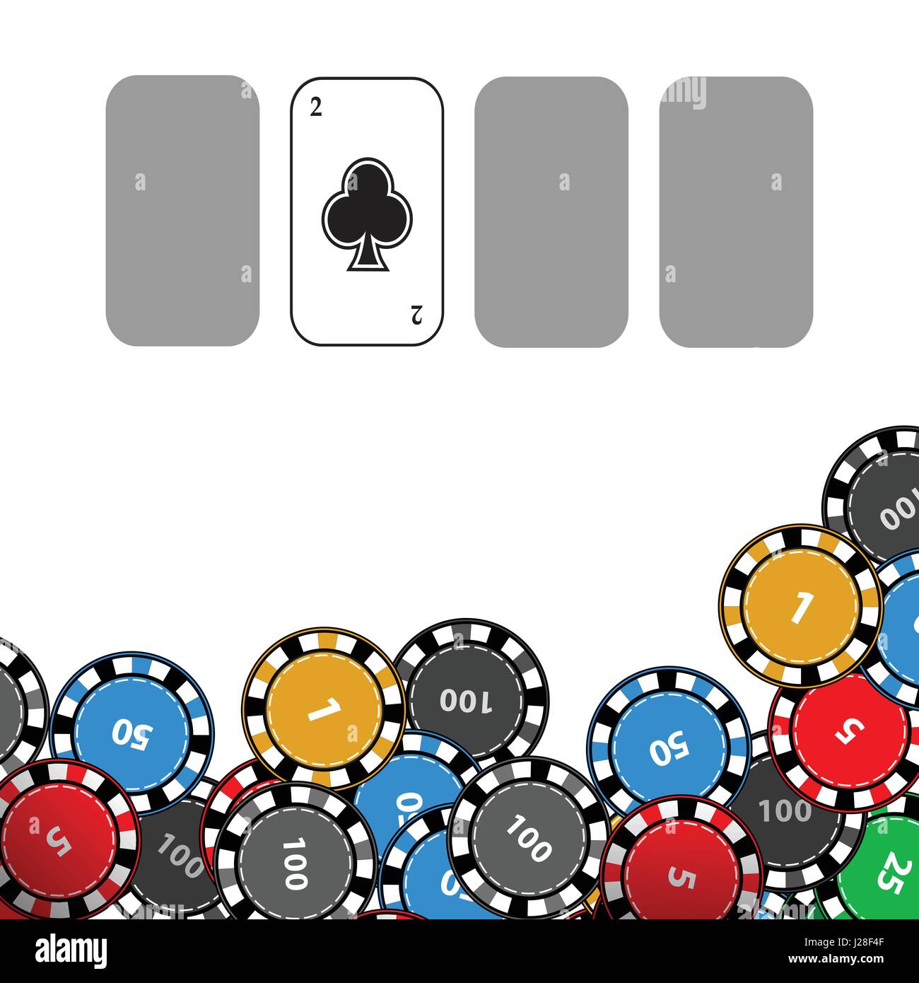 Four poker chips on Stock Vector Images - Alamy