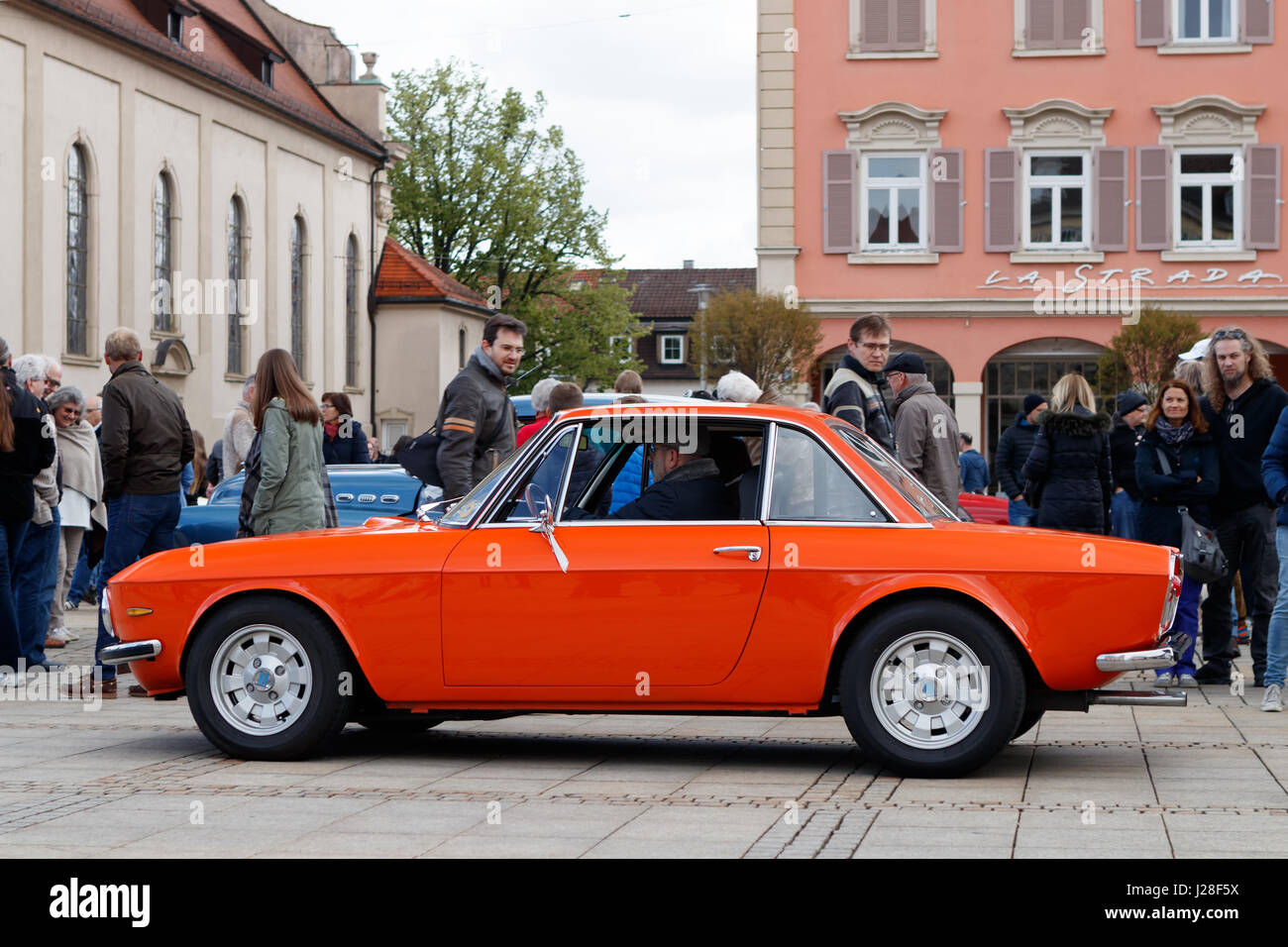 LUDWIGSBURG, GERMANY - APRIL 23, 2017: Lancia Fulvia 1600 HF oldtimer ...