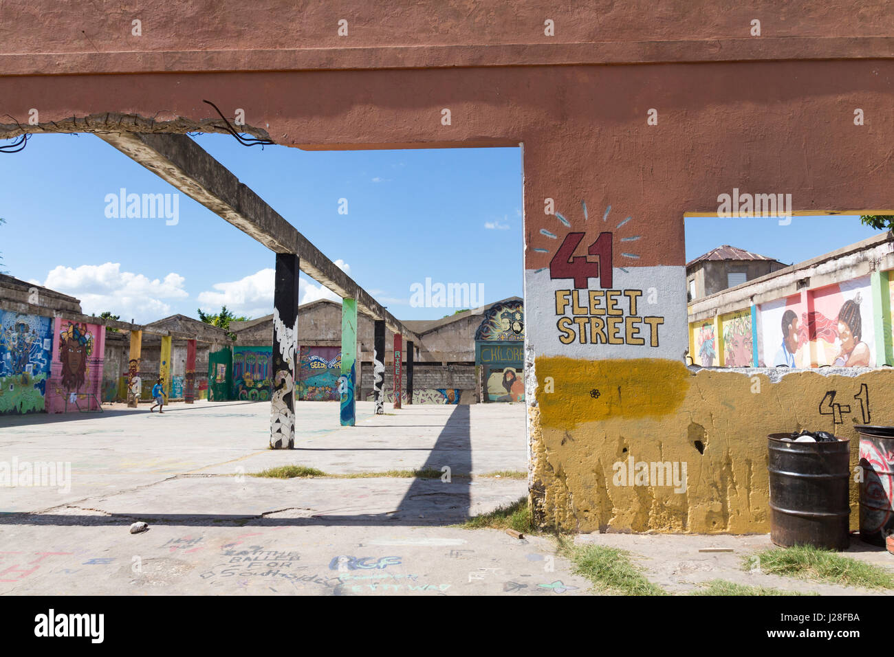 Jamaica, Kingston, 41 Fleet Street - Graffiti Art District Stock Photo ...