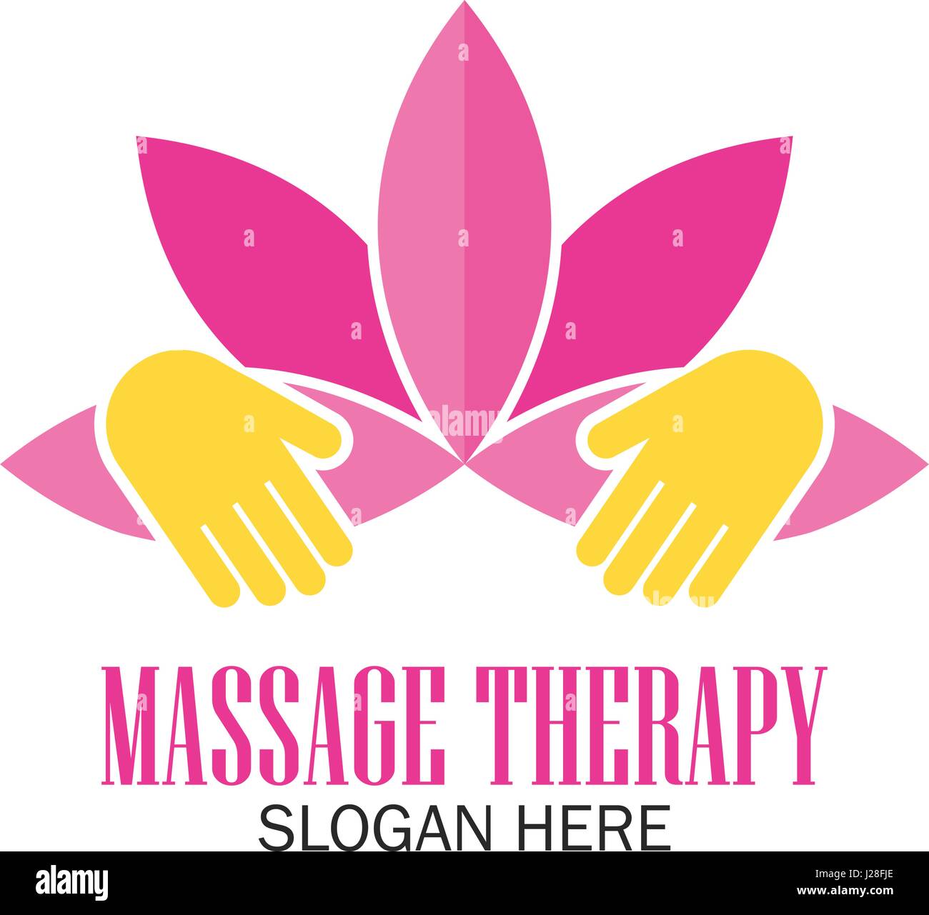 massage therapy logo with text space for your slogan / tagline, vector ...