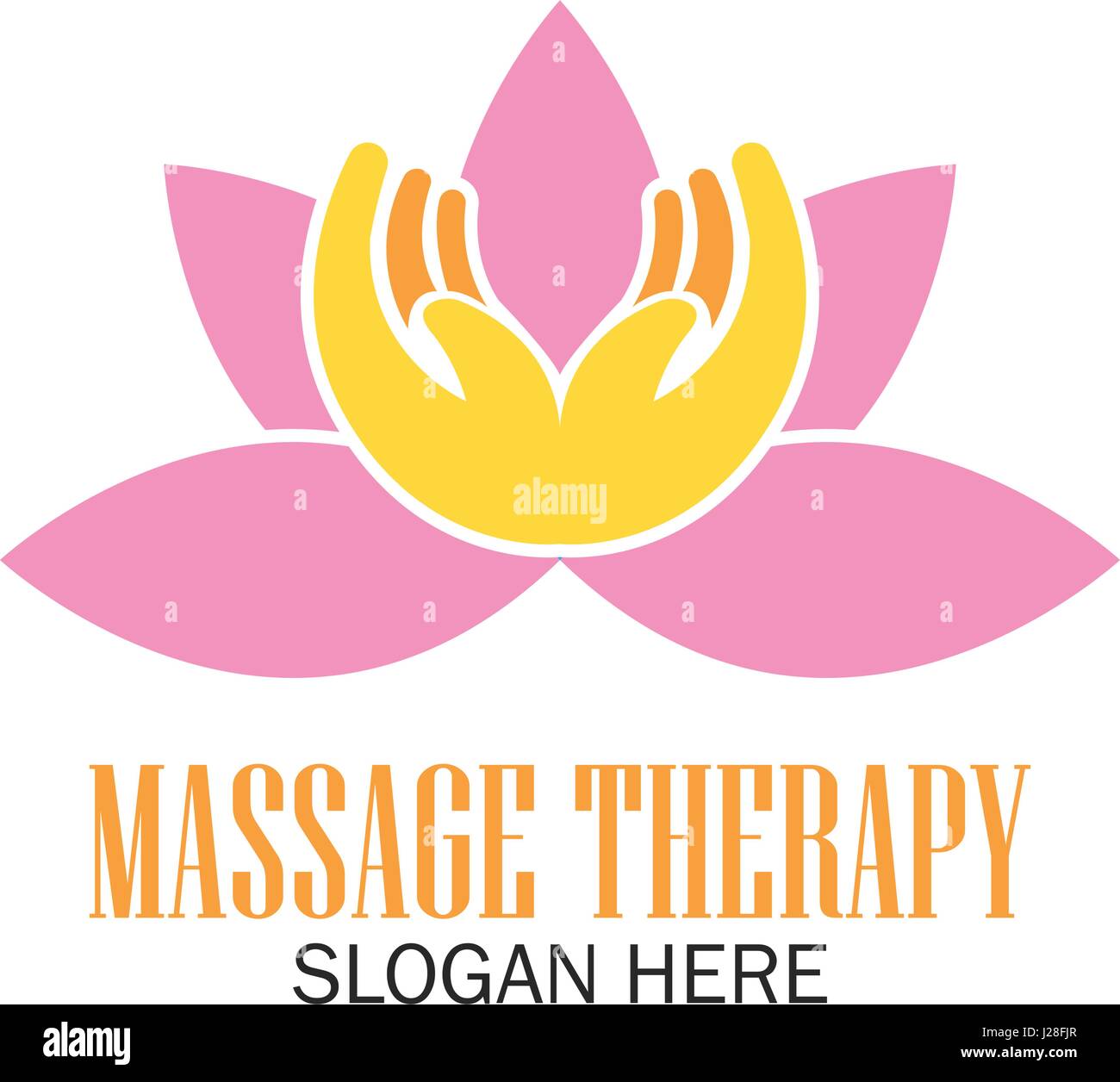 massage therapy logo with text space for your slogan / tagline, vector ...