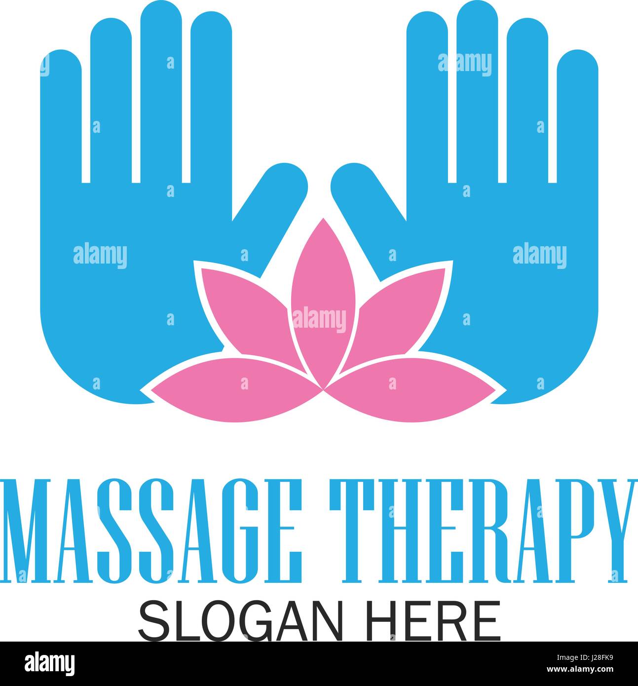 massage therapy logo with text space for your slogan / tagline, vector ...