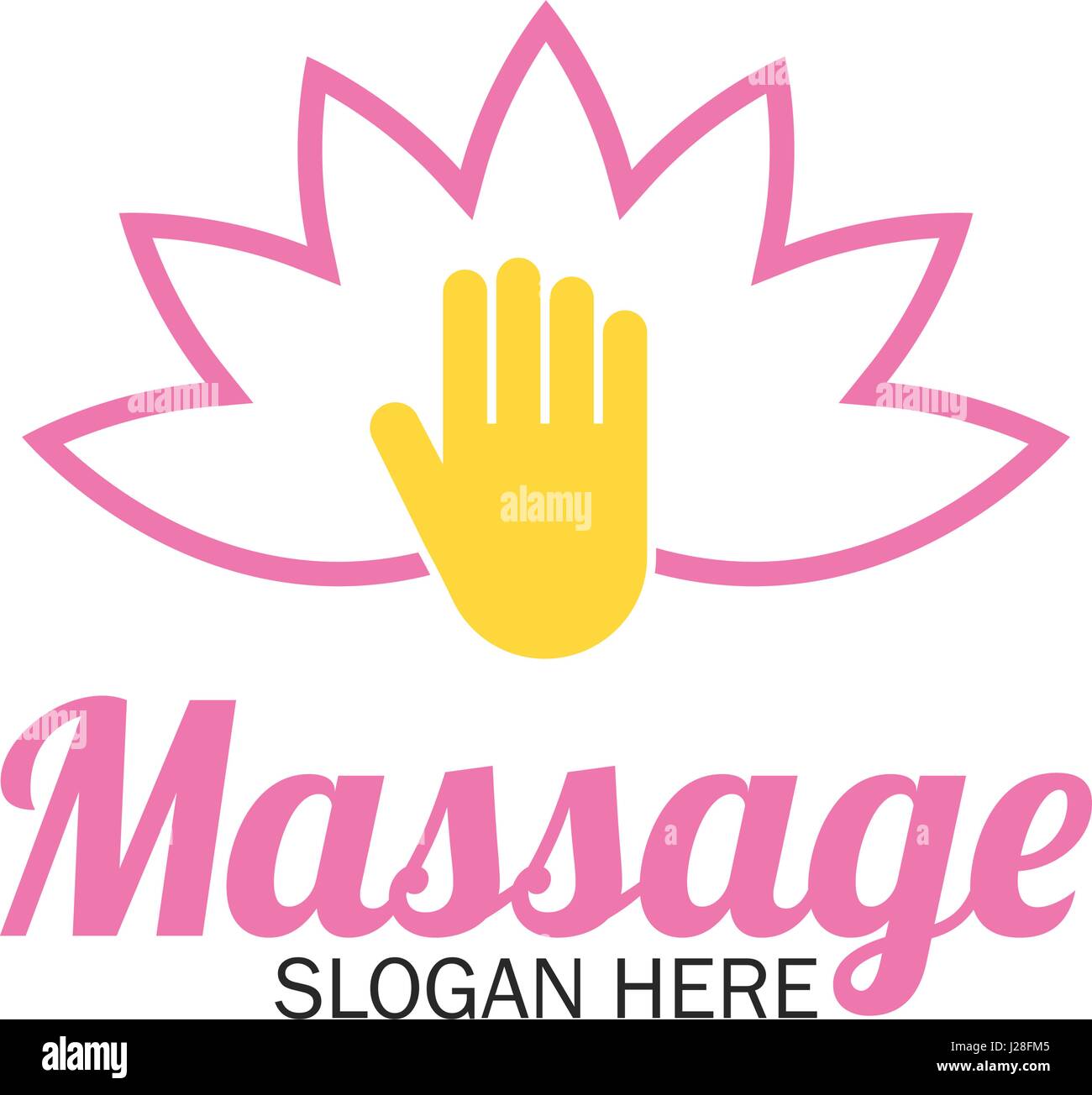 massage therapy logo with text space for your slogan / tagline, vector ...