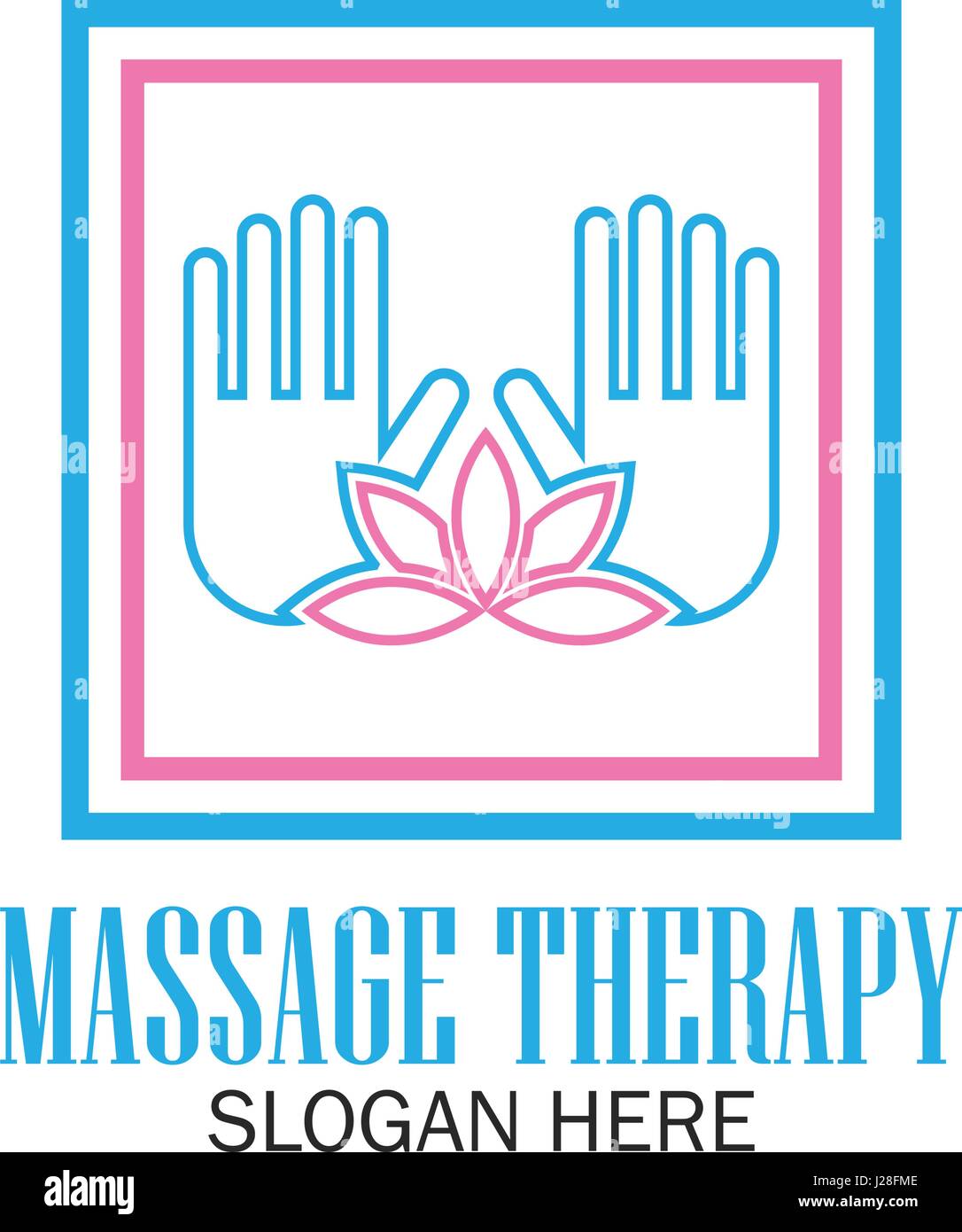 Massage Therapy Logo With Text Space For Your Slogan Tagline Vector