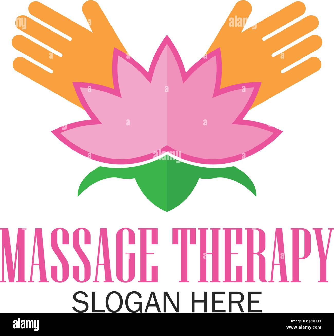 Massage Therapy Logo With Text Space For Your Slogan Tagline Vector