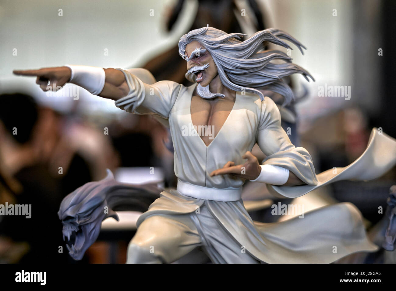 Super Hero and Comic book hero statue on display at a Cosplay event ...