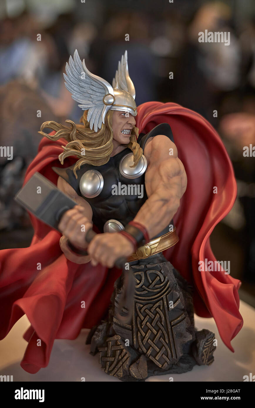 Super Hero and Comic book hero statue on display at a Cosplay event ...