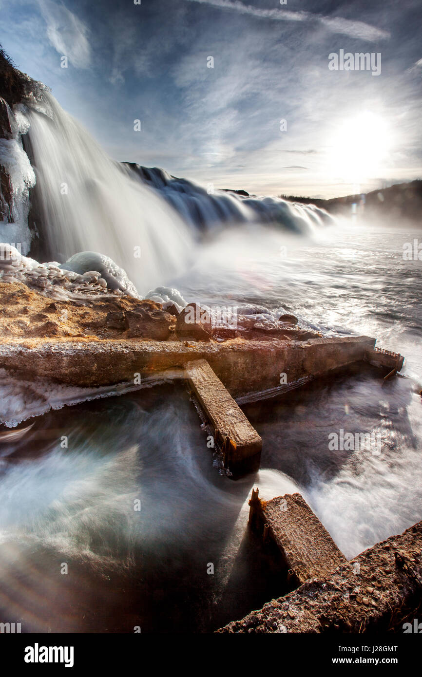 Faxi waterfall on the Golden Circle in Iceland Stock Photo - Alamy
