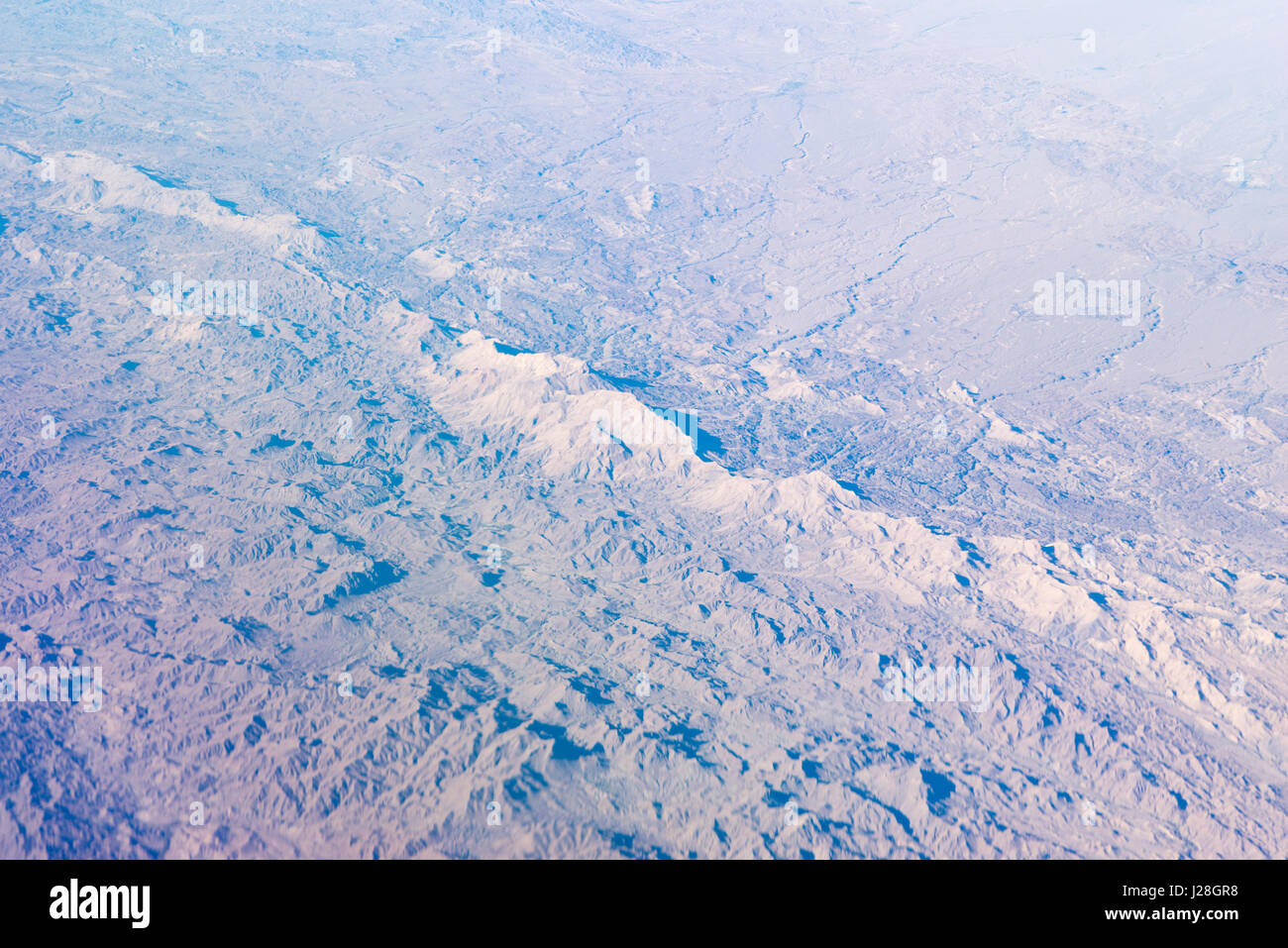 Iran, view from airplane on mountains Stock Photo - Alamy