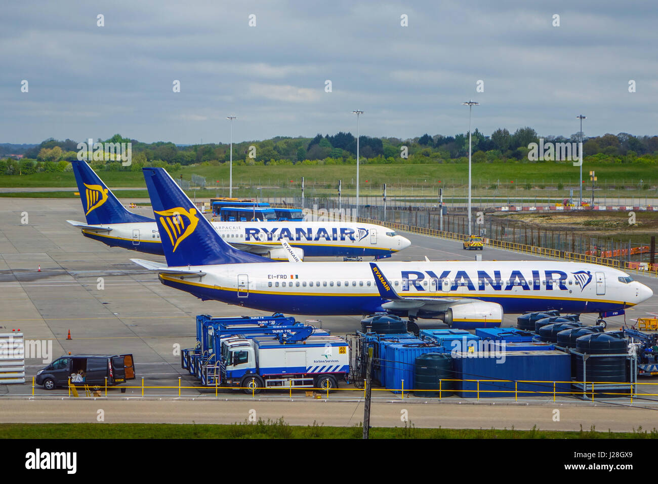 Ryanair Beoing 737 aicraft at Stansted airport Stock Photo - Alamy