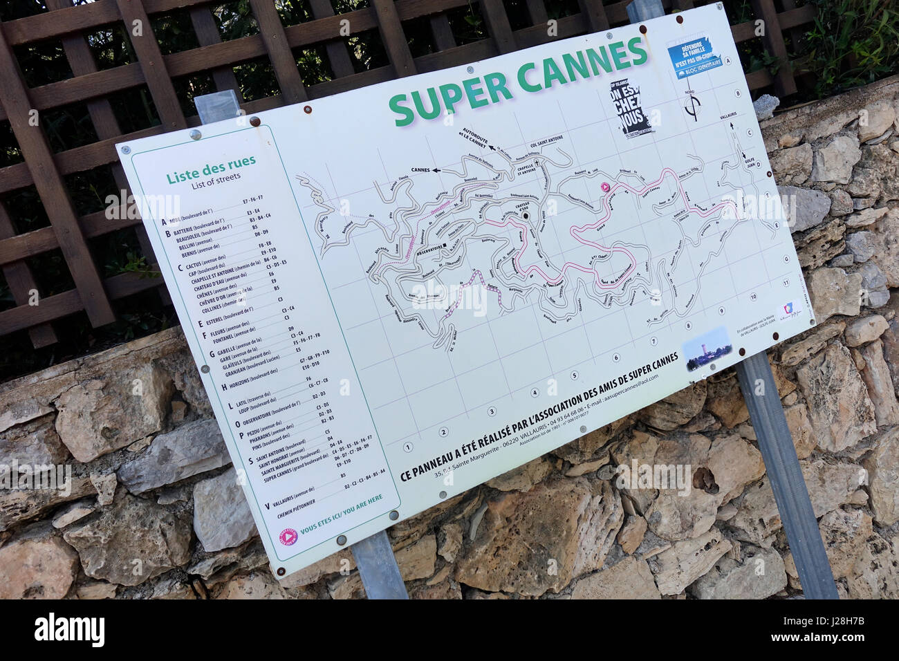 Super Cannes signage in the exclusive area of Cannes France Stock Photo ...