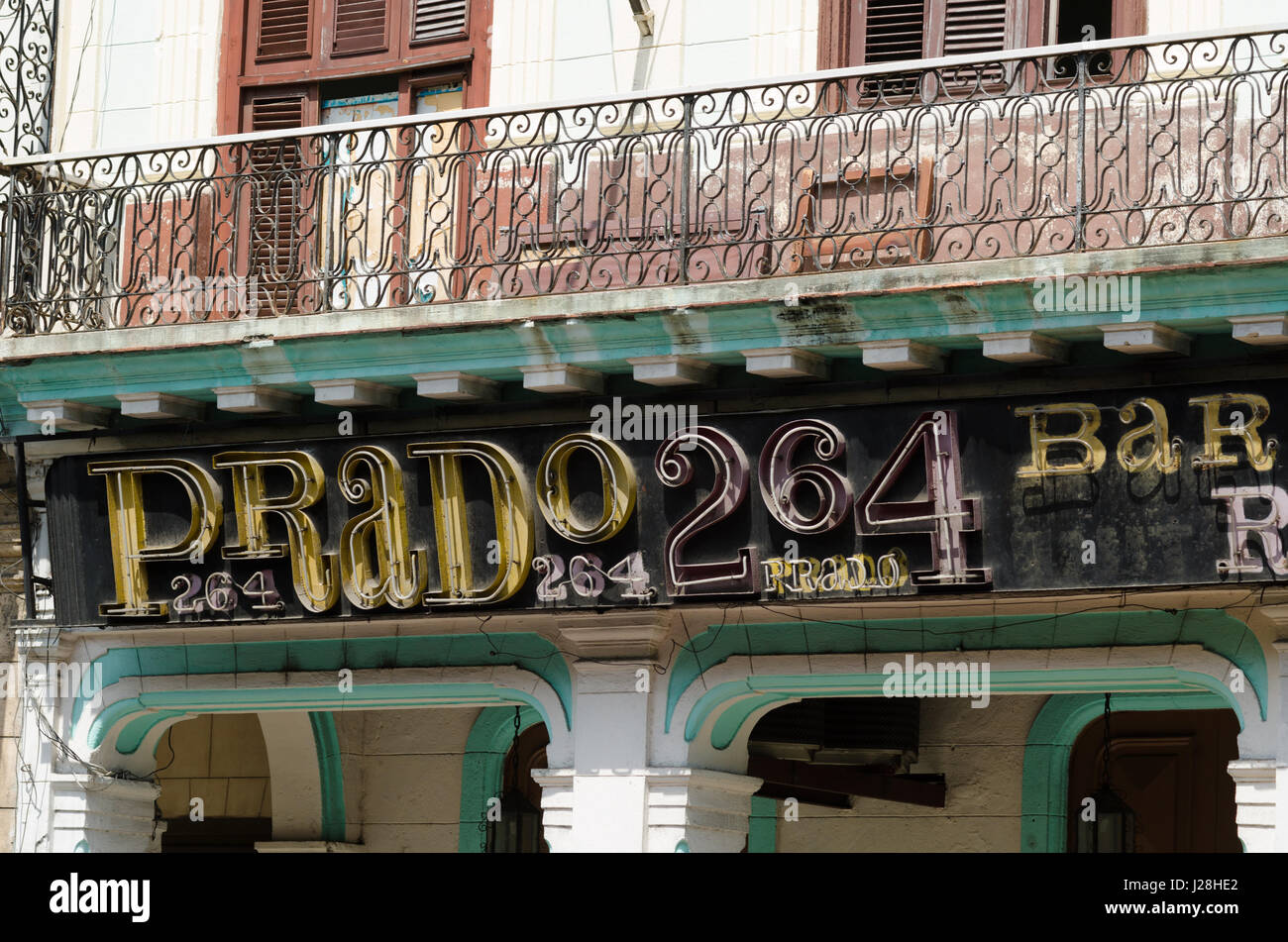 Cuba, Havana, Prado 264 bar Stock Photo - Alamy