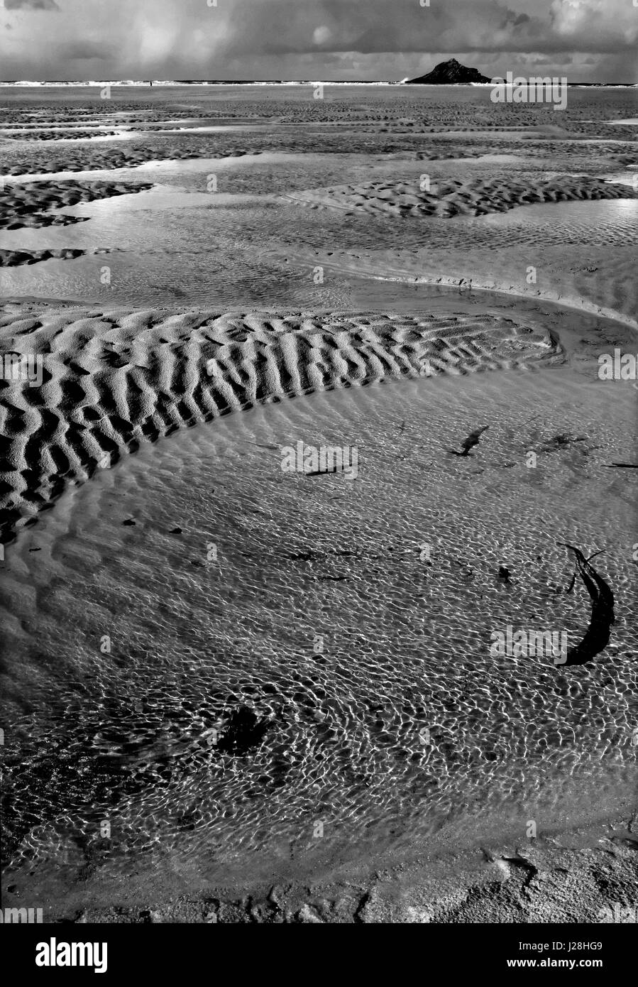 Crantock beach cornwall Black and White Stock Photos & Images - Alamy