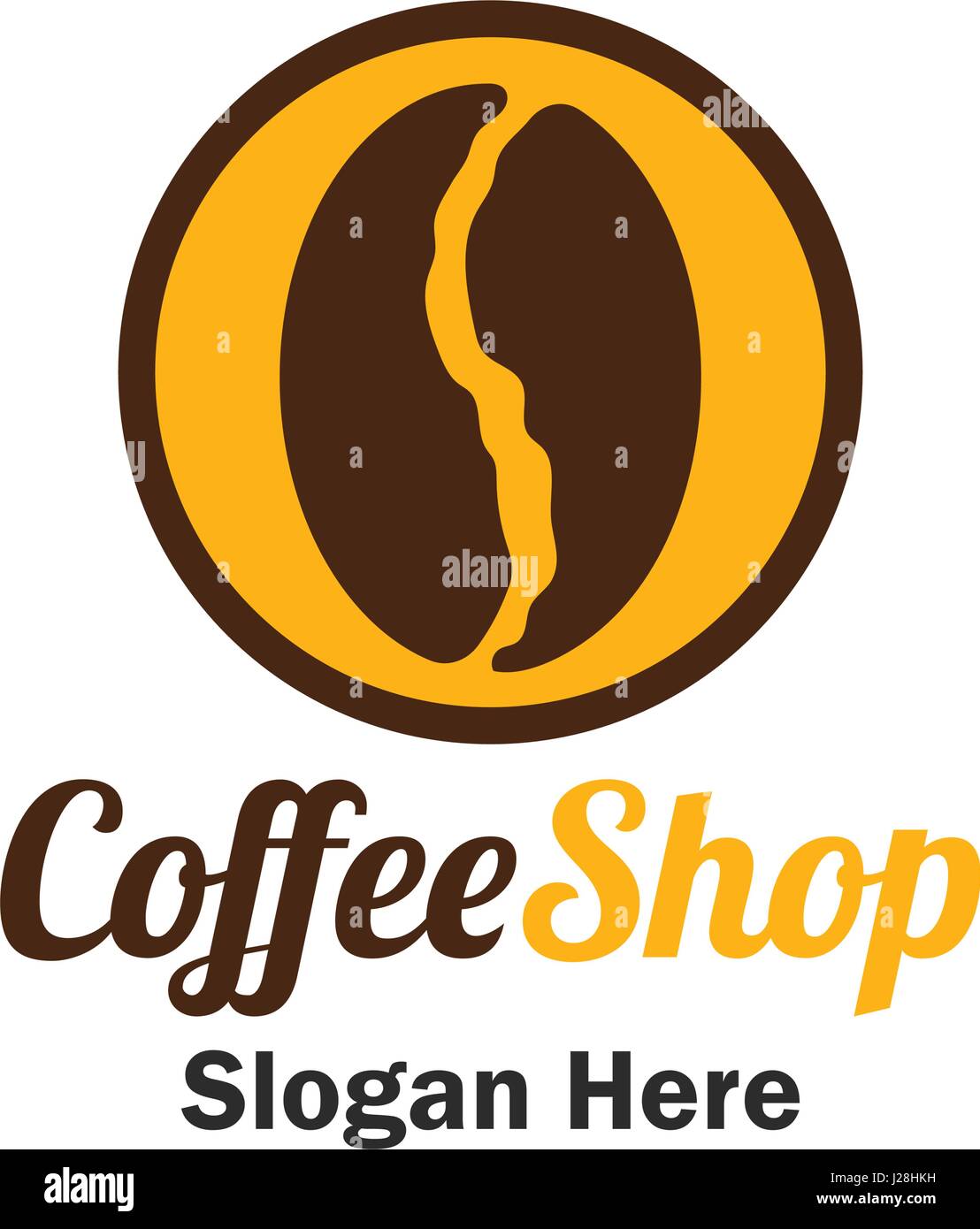 coffee shop logo, label, badge with text space for your slogan ...