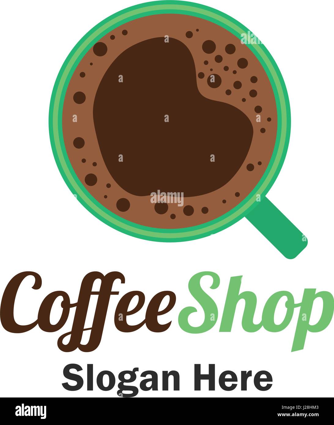 coffee shop logo, label, badge with text space for your slogan ...
