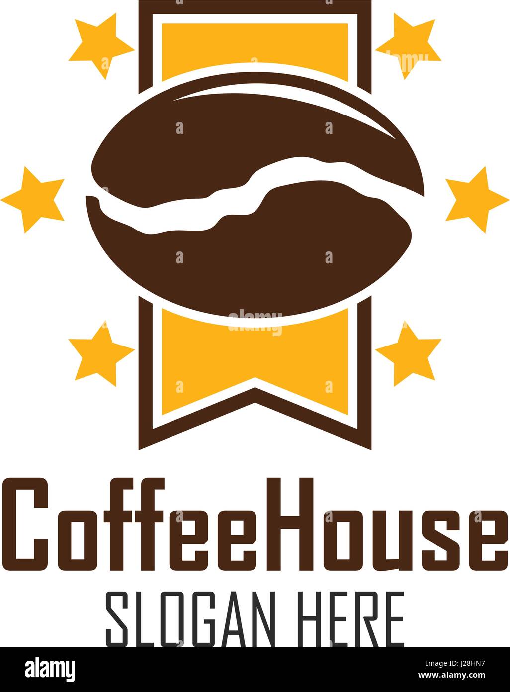 coffee shop logo, label, badge with text space for your slogan ...
