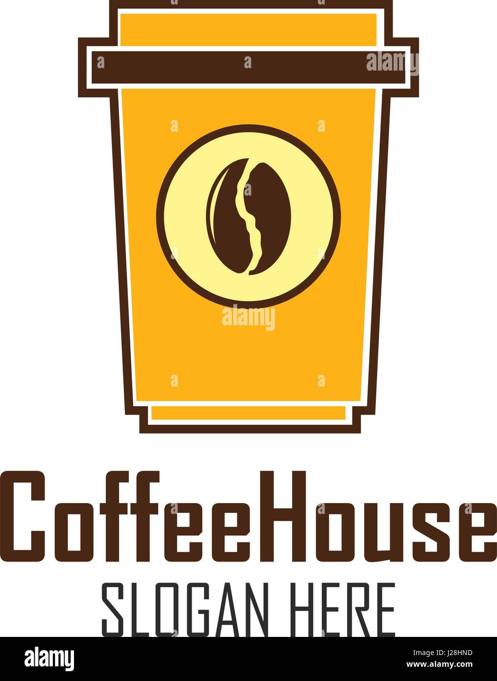 coffee shop logo, label, badge with text space for your slogan ...