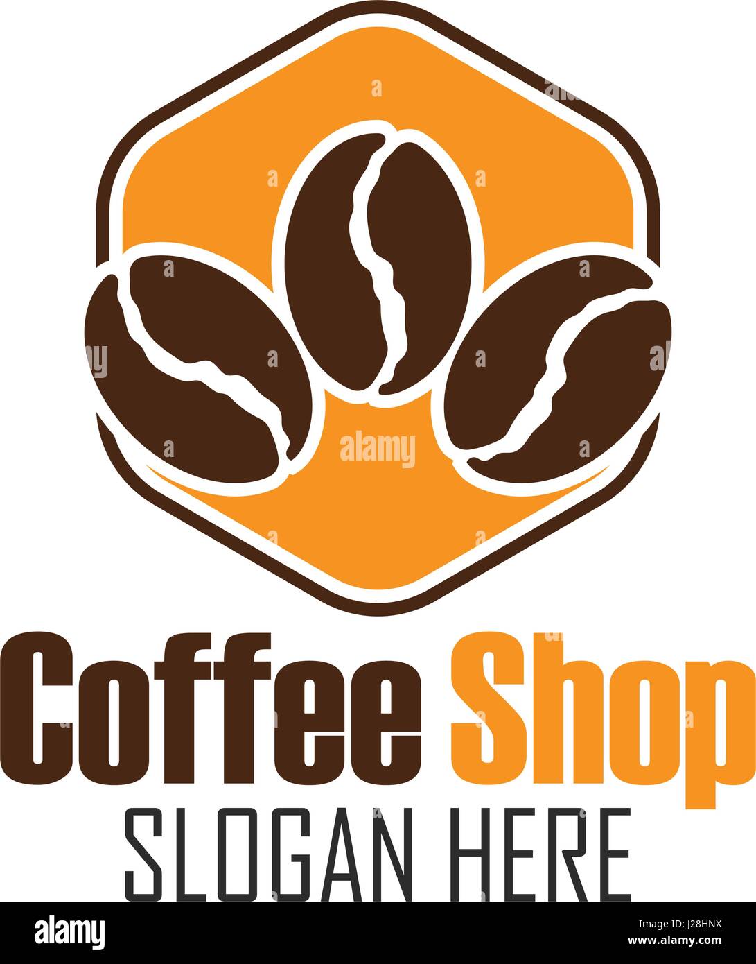 coffee shop logo, label, badge with text space for your slogan ...