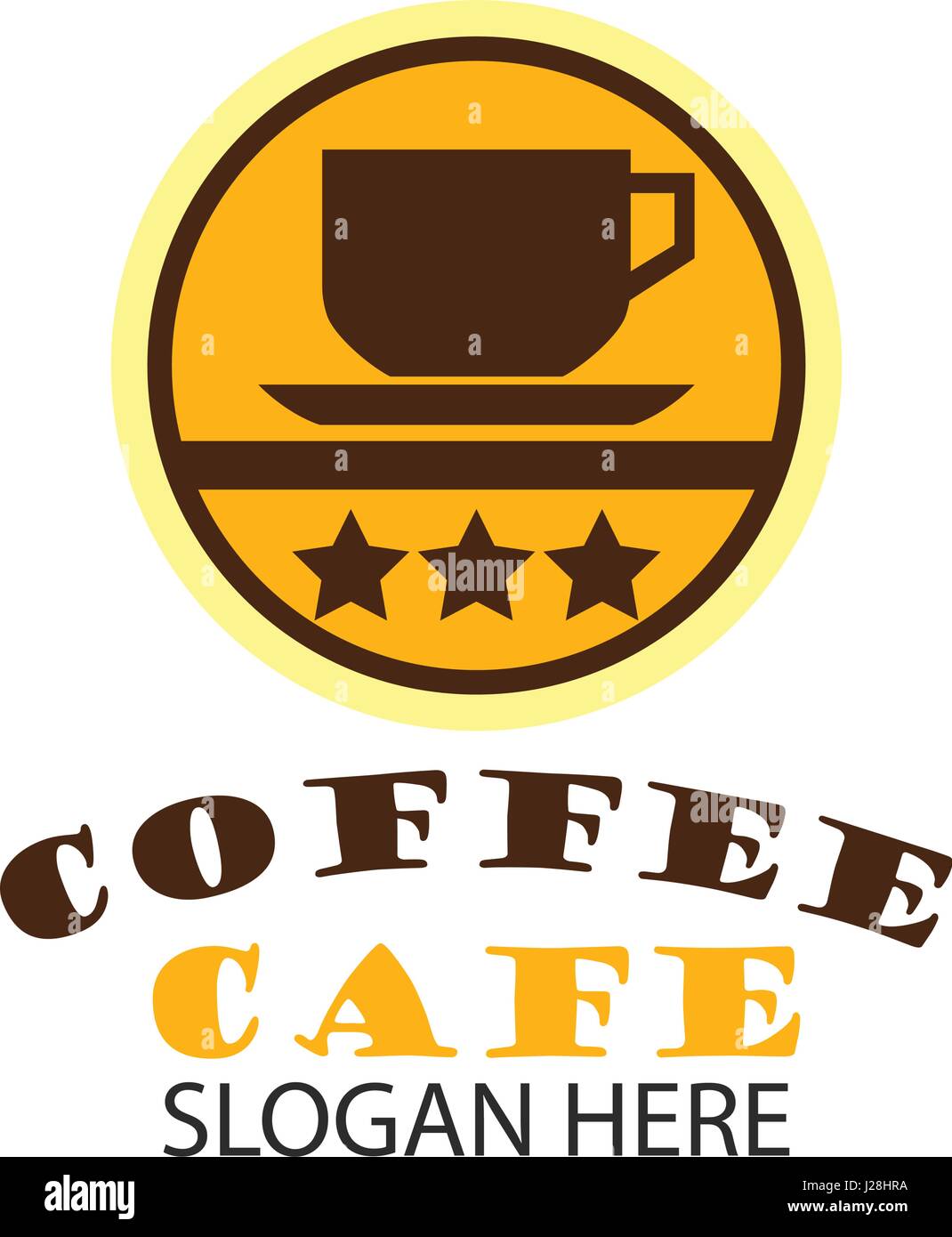 coffee shop logo, label, badge with text space for your slogan ...
