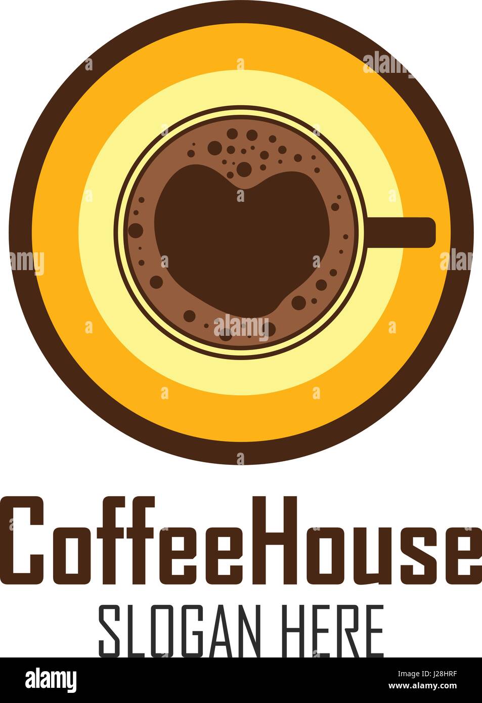 coffee shop logo, label, badge with text space for your slogan ...