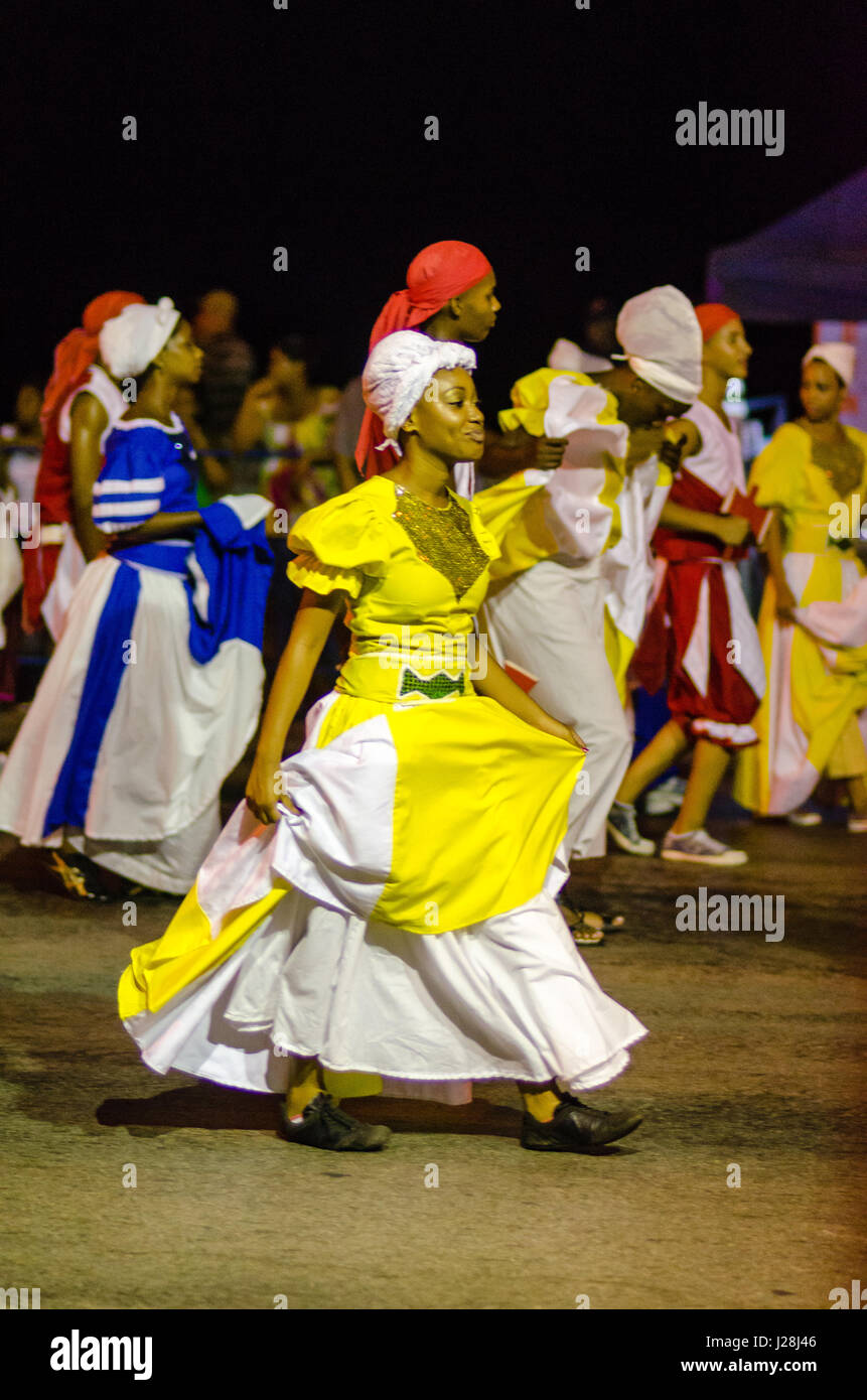 Cuba, Havana, carnival in Havana, carnival parade, In July, August is ...