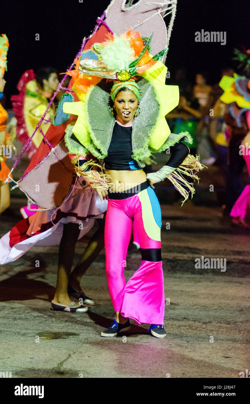 Cuba, Havana, carnival in Havana, dancer at the carnival parade, in ...