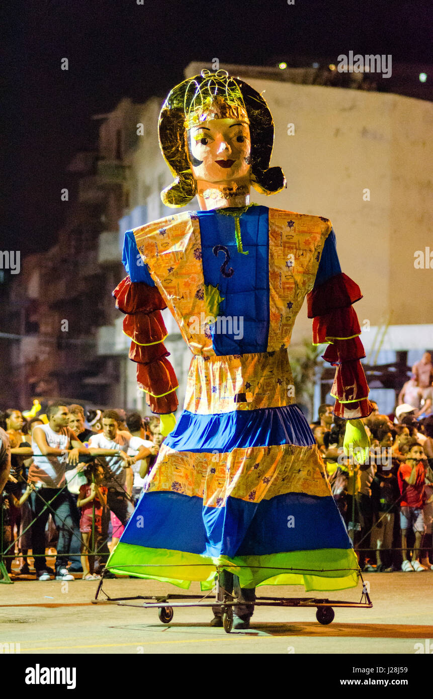 Cuba, Havana, carnival in Havana, carnival parade, In July, August is ...