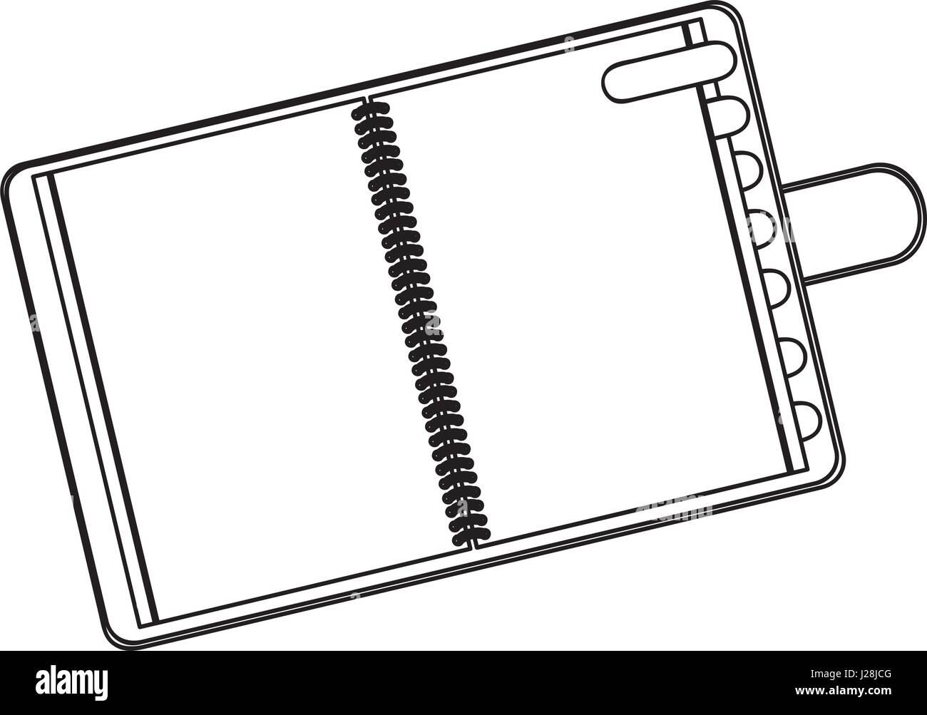 monochrome silhouette with office diary Stock Vector Image & Art - Alamy