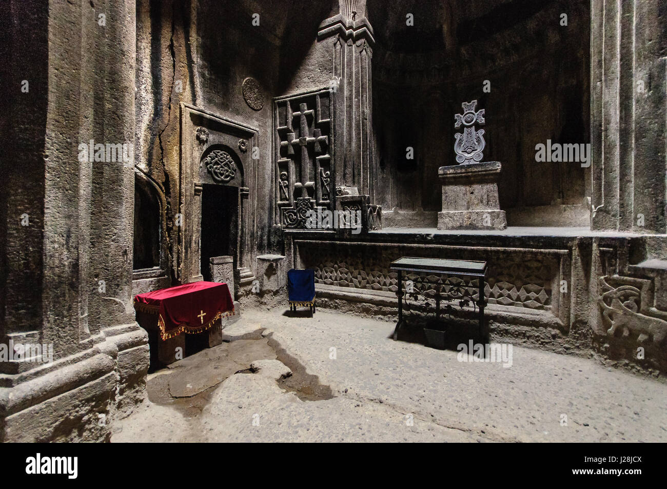 Armenia, Ararat Province, Goght, Geghard Cave Monastery, UNESCO World ...