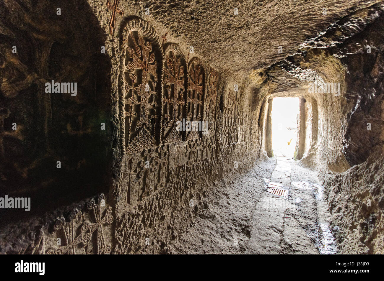 Armenia, Ararat Province, Goght, Geghard Cave Monastery, UNESCO World ...