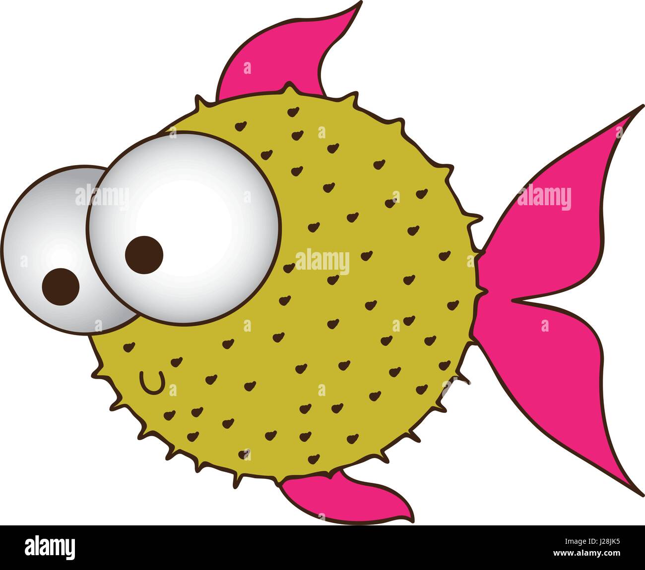 silhouette color of blowfish with big eyes Stock Vector Image & Art - Alamy