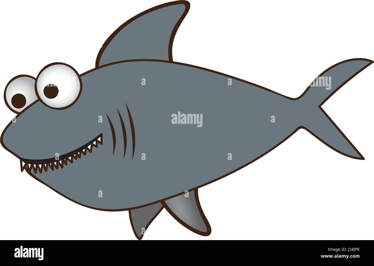 color silhouette of big gray shark Stock Vector Image & Art - Alamy