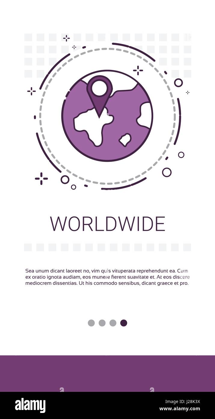 Earth Planet Worldwide Connection Banner Stock Vector Image & Art - Alamy