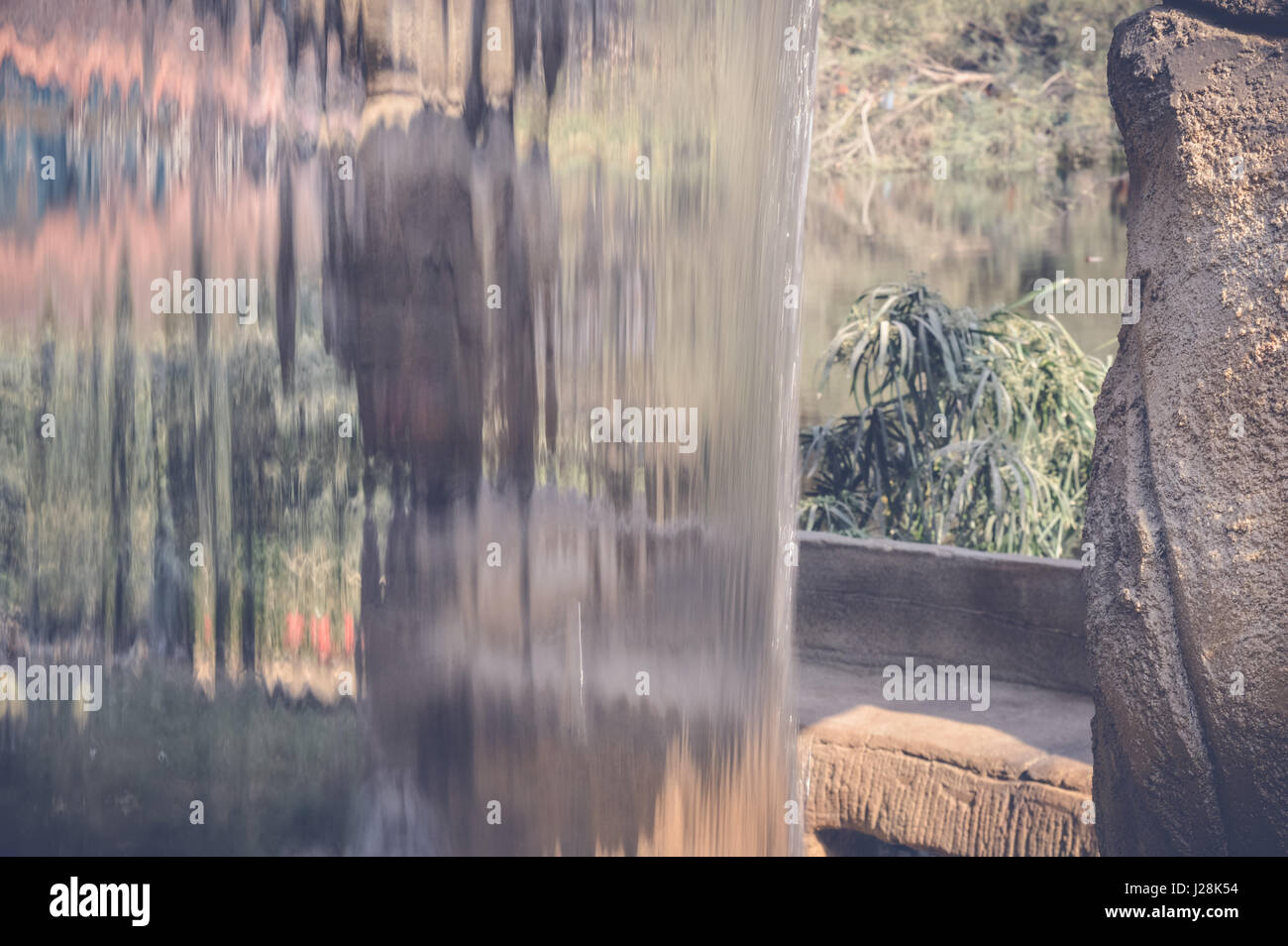 giza, egypt, march 25, 2017: view of waterfalls at orman garden Stock ...