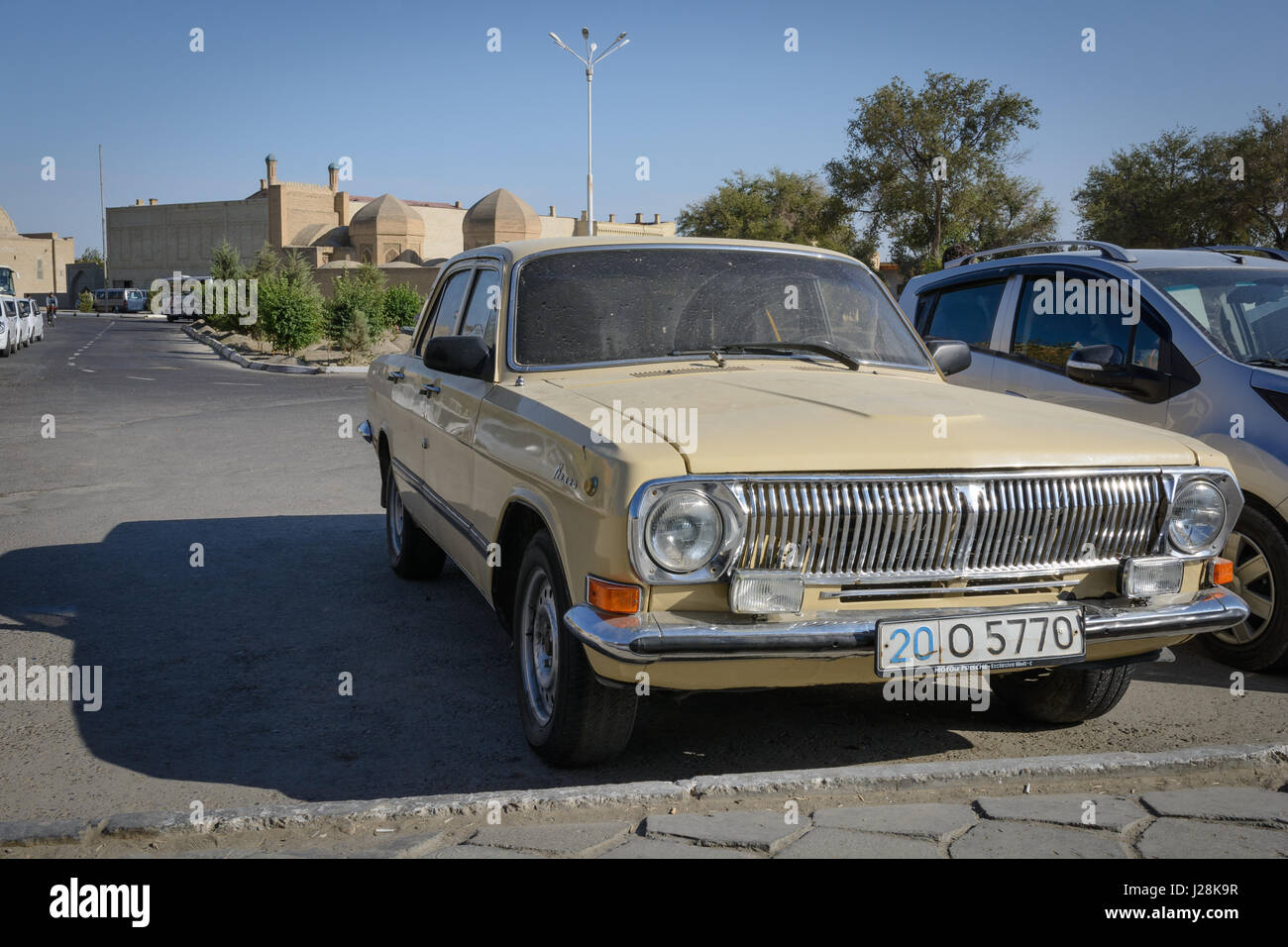 Uzbekistan, Bukhara province, Bukhara, Soviet car "Volga Stock Photo ...