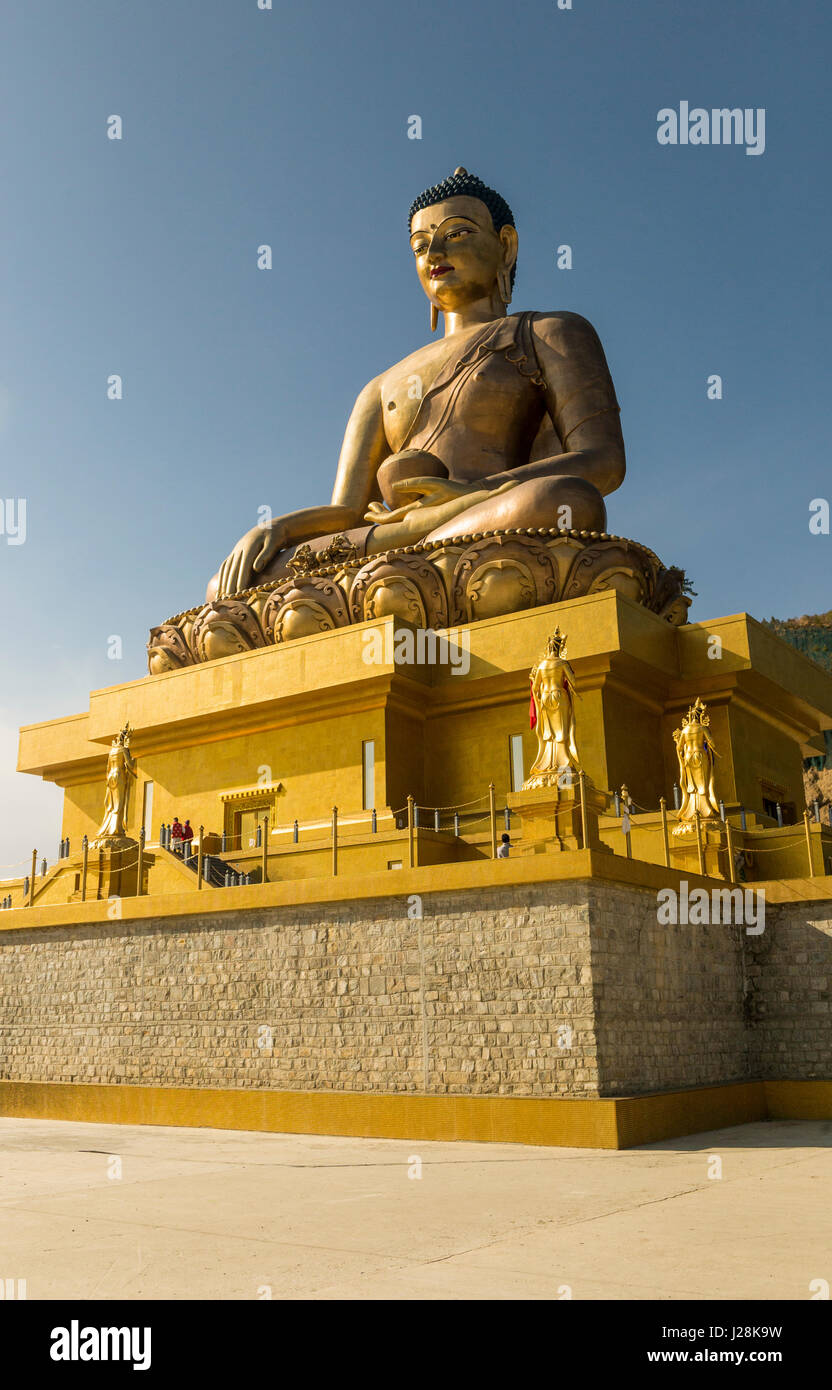 Buddha Dordenma Statue or Big Golden Buddha, in Thimphu (Bhutan Stock ...