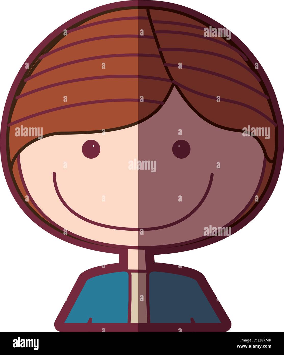 Color silhouette shading cartoon half hi-res stock photography and ...