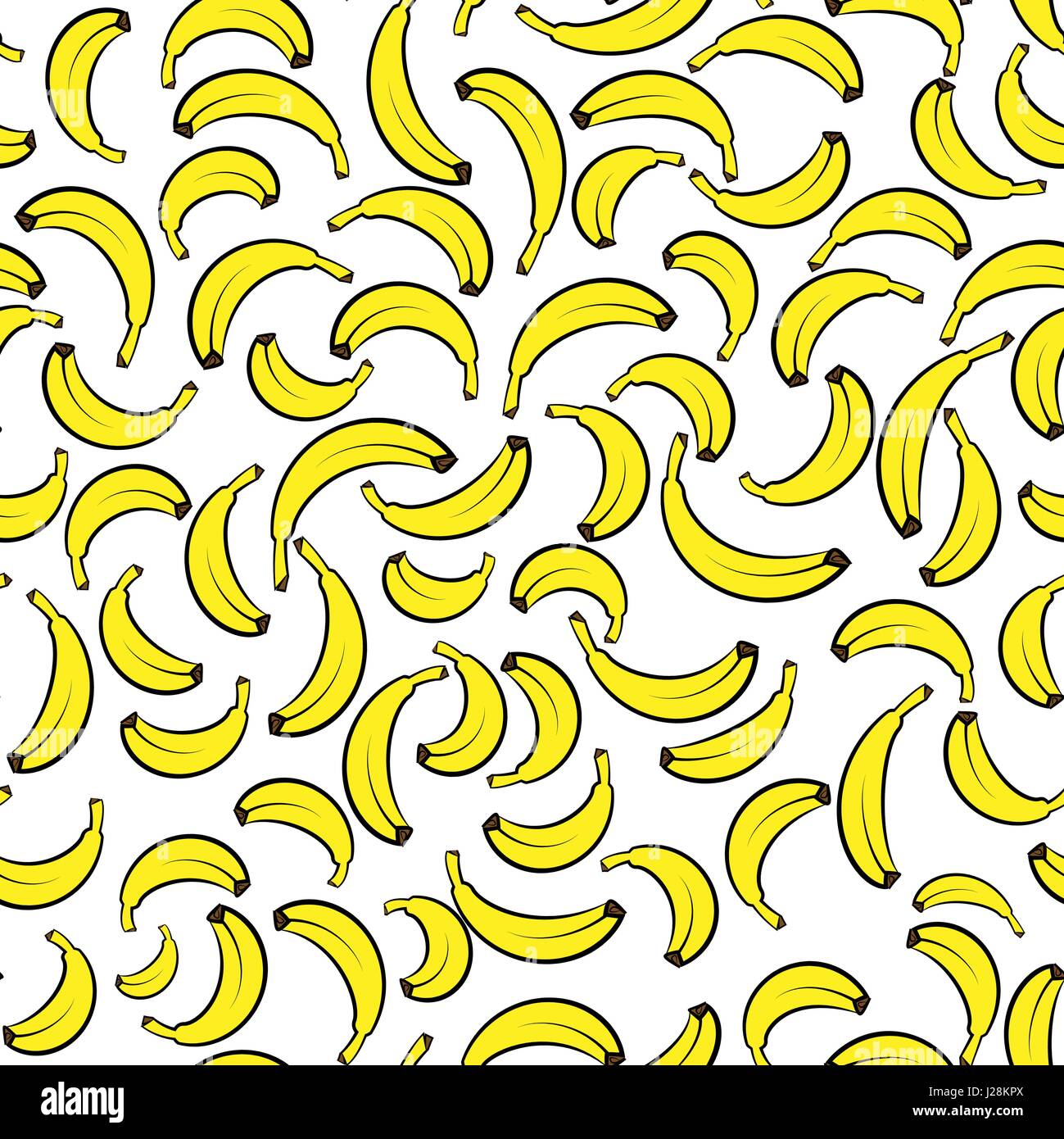 Bananas seamless pattern. Vector background illustration with fruits ...