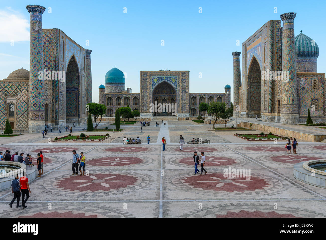 Uzbekistan, Samarkand Province, Samarkand, Registan Square Stock Photo ...
