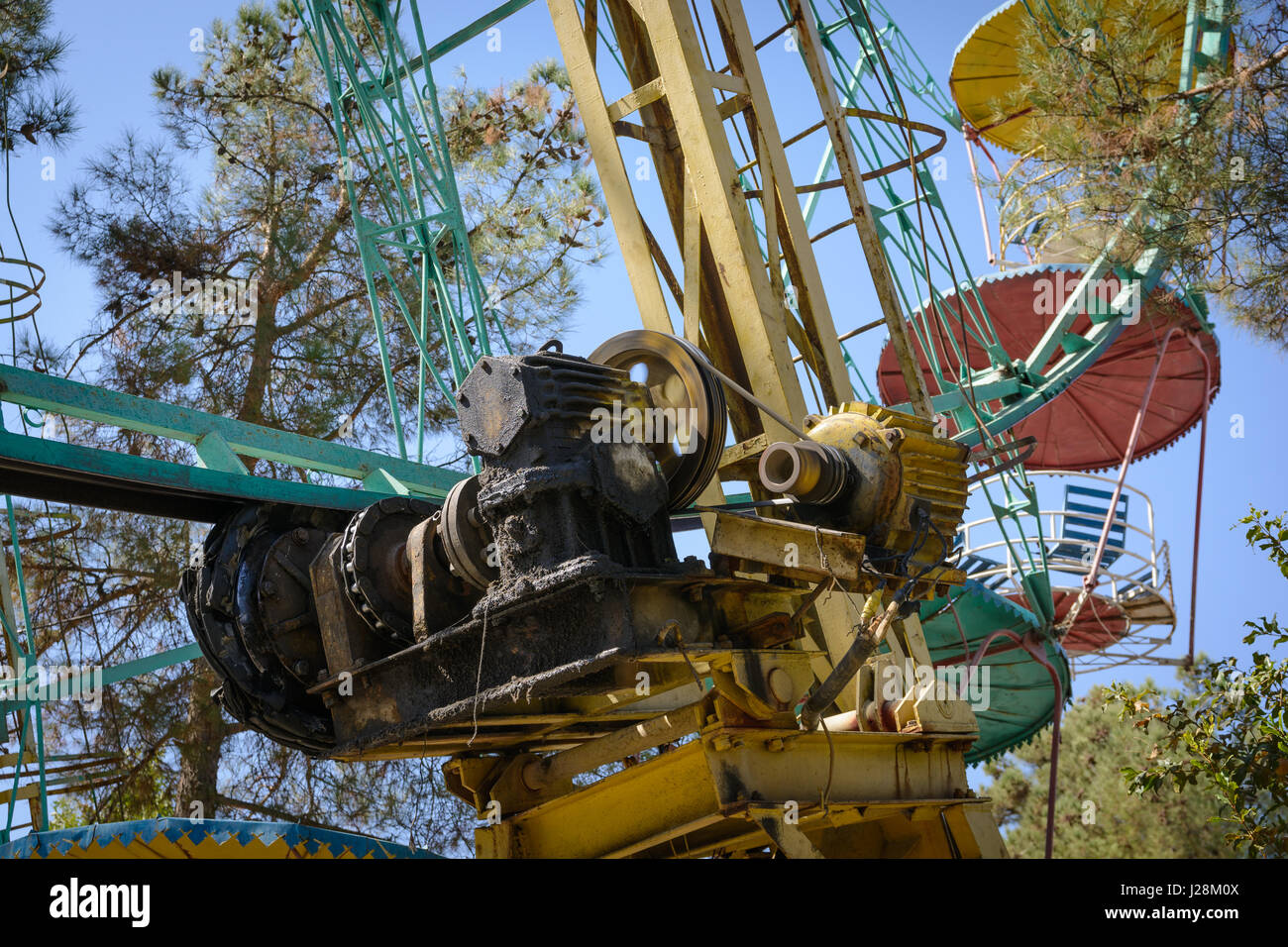 Uzbekistan, Qashqadaryo province, Shahrisabz, Ferris wheel in Sharqzab ...