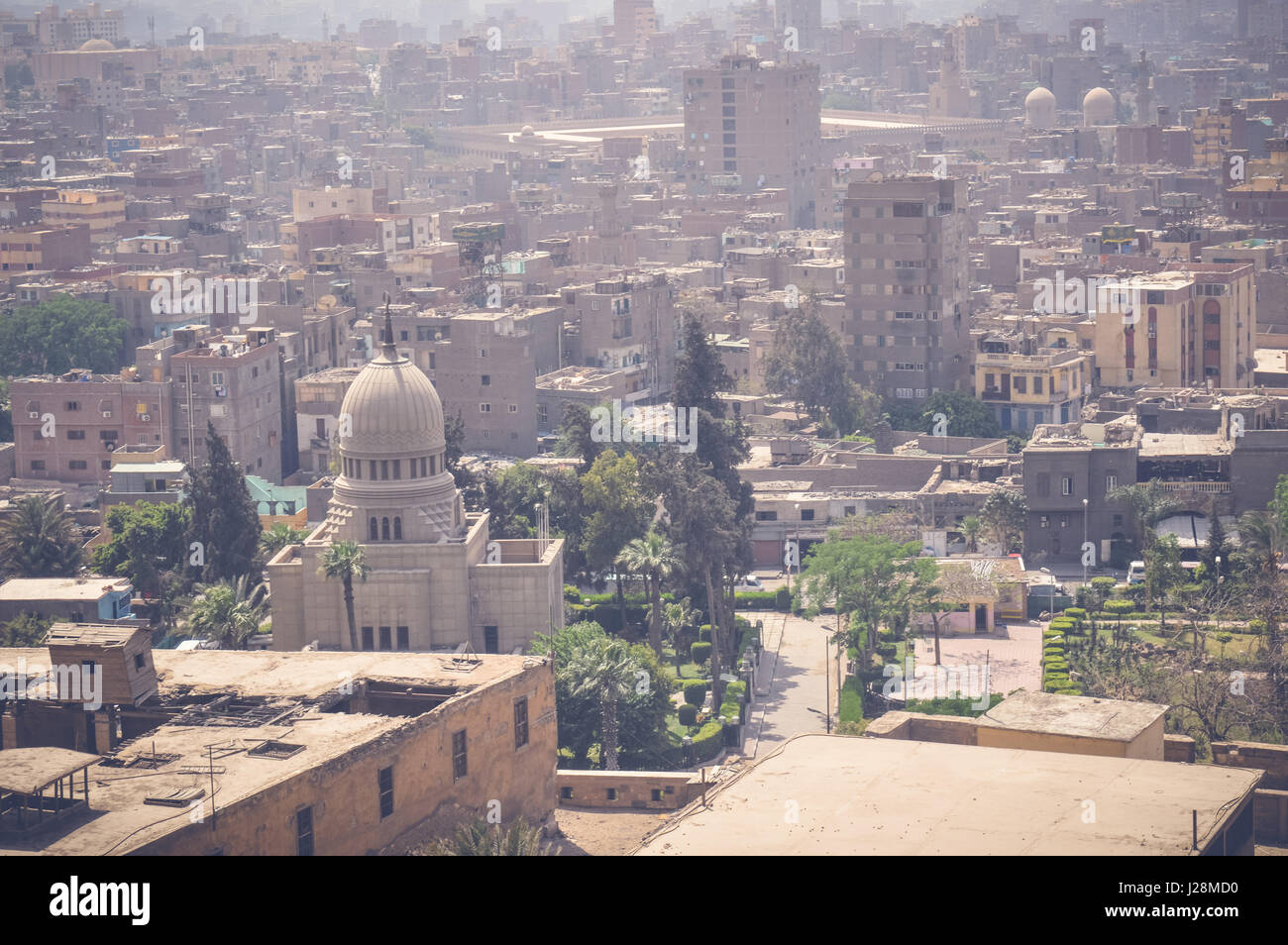 skyline of old buildings with view of mosque at cairo , egypt Stock ...