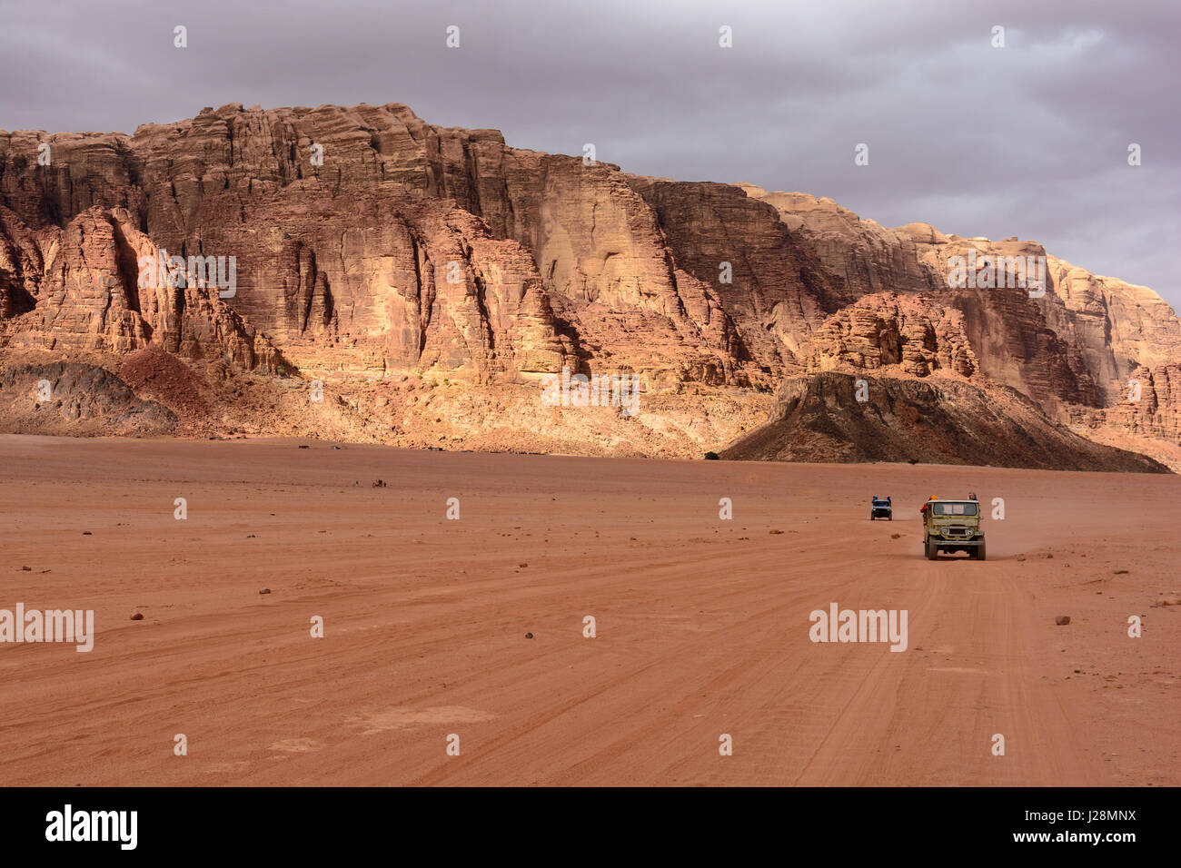 Jordan, Aqaba Gouvernement, Wadi Rum, a desert high plateau in South ...