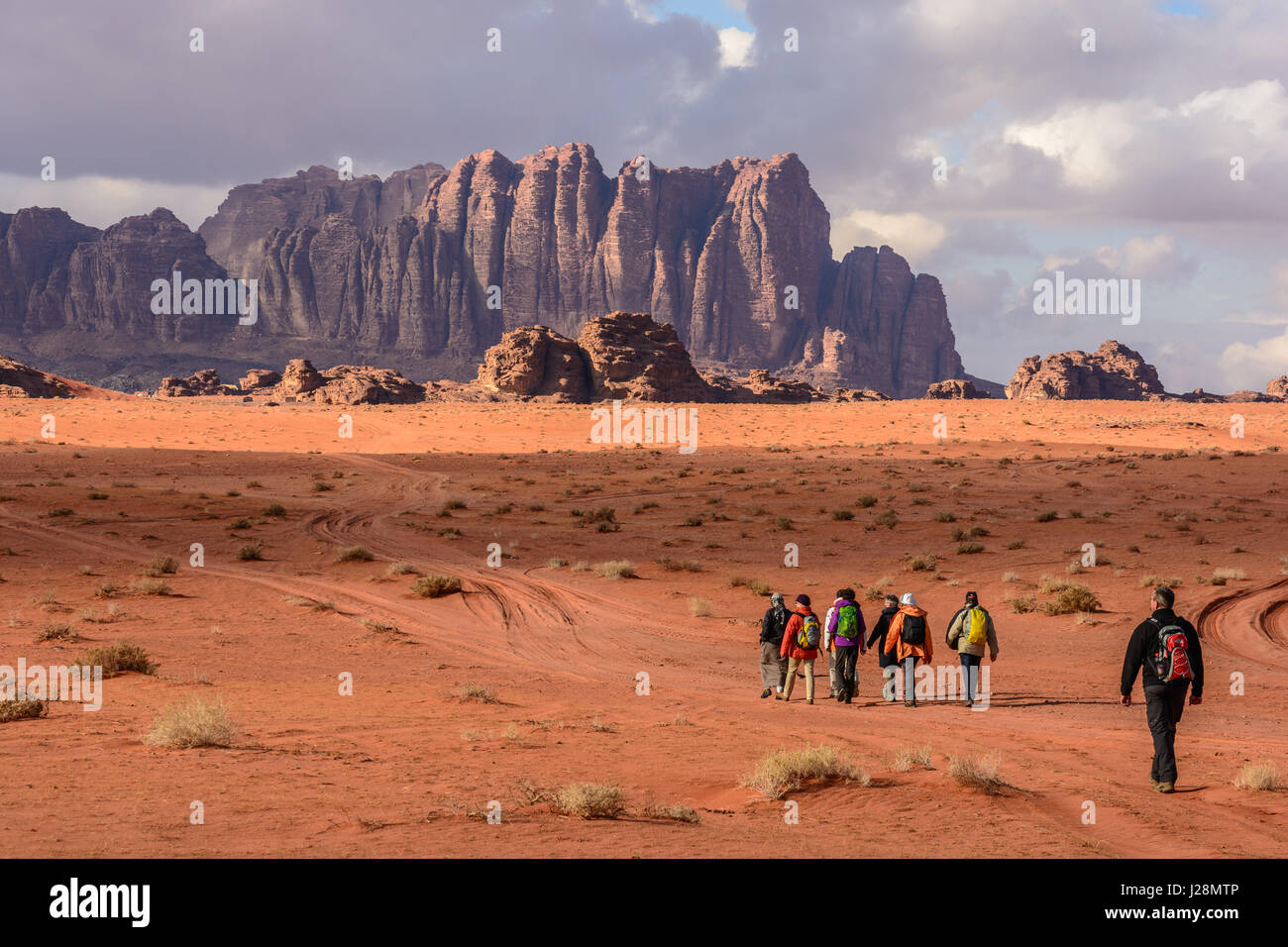 Jordan, Aqaba Gouvernement, Wadi Rum, a desert high plateau in South ...
