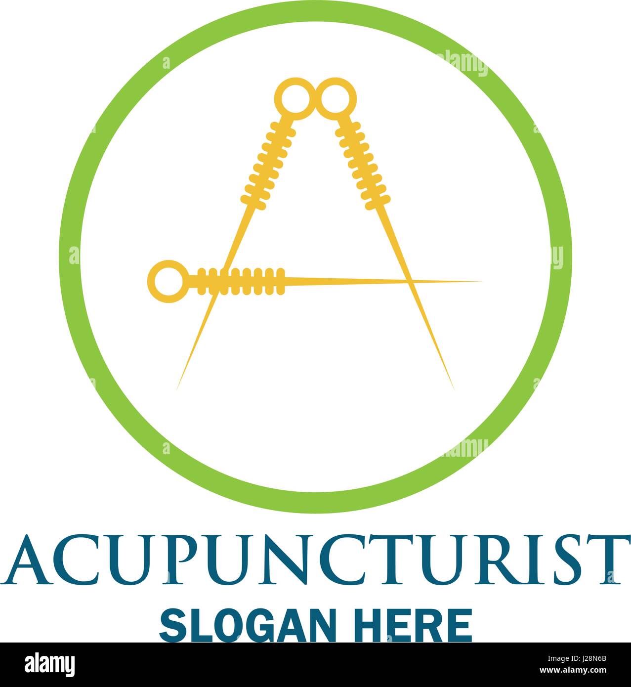 Acupuncture Therapy Logo With Text Space For Your Slogan Tagline