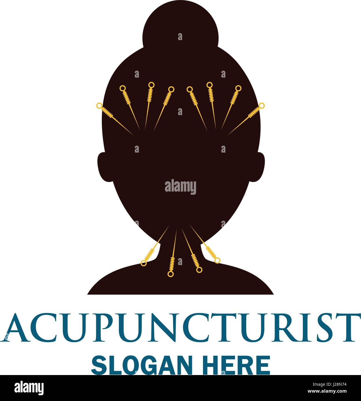 Acupuncture Therapy Logo With Text Space For Your Slogan Tagline