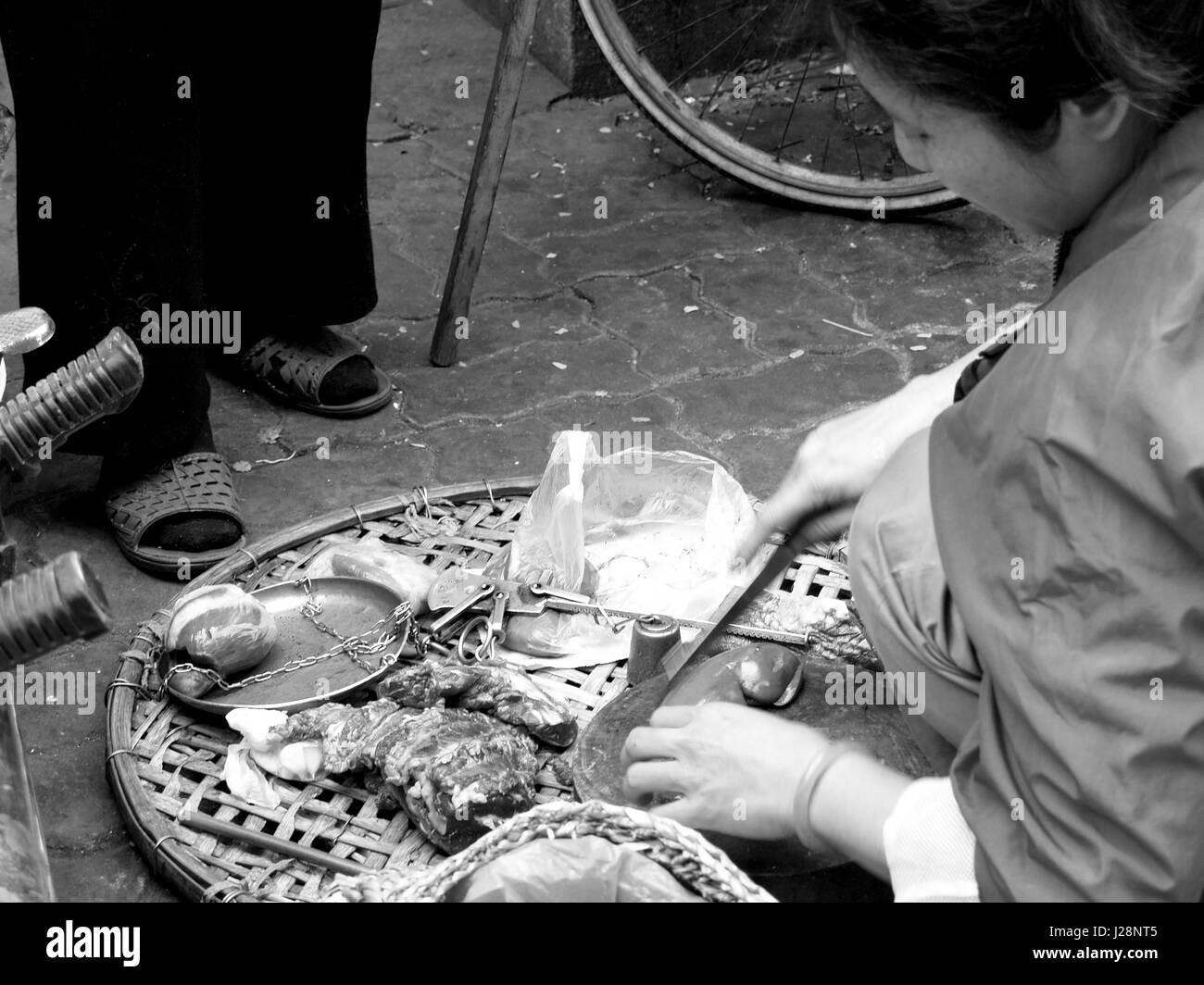 Food consumption local Black and White Stock Photos & Images - Alamy